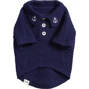 FURB Anchor Embroidered Collar Pet Sweater