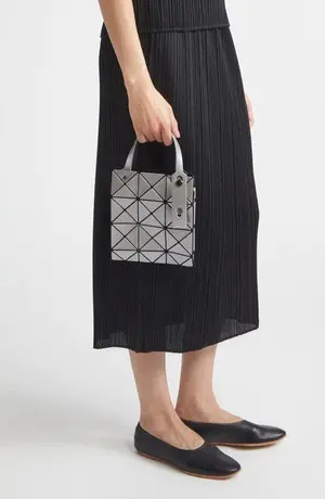 Issey Miyake Carat Top Handle Bag - Gray