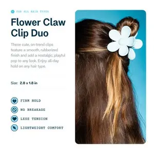GIMME BEAUTY Flower Claw Clip Duo