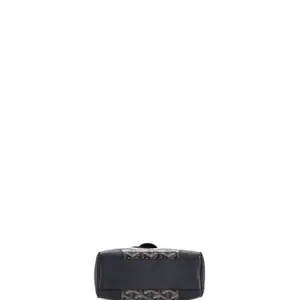 Goyard Saigon Top Handle Bag Coated Canvas With Leather Mini - Black