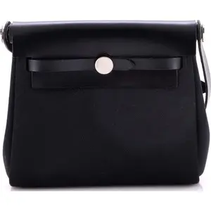Hermès Herbag Zip Toile And Leather 20 - Noir