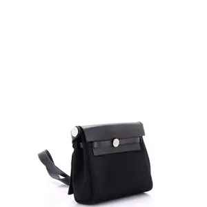 Hermès Herbag Zip Toile And Leather 20 - Noir