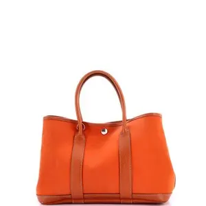 Hermès Garden Party Tote Toile And Leather 30 - Orange