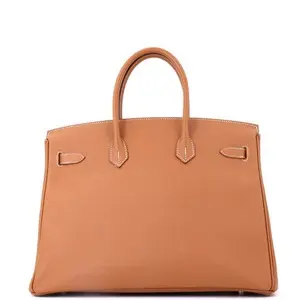 Hermès Birkin Handbag Brown Epsom With Palladium Hardware 35 - Gold