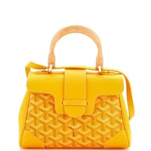 Goyard Saigon Top Handle Bag Coated Canvas With Leather Mini - Orange
