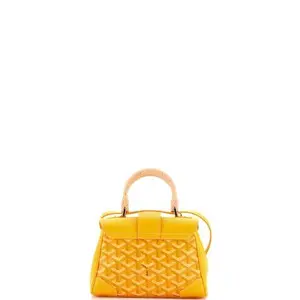 Goyard Saigon Top Handle Bag Coated Canvas With Leather Mini - Orange