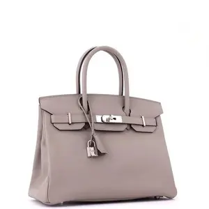 Hermès Birkin 30 Handbag Grey Epsom With Palladium Hardware - Gris Asphalte
