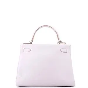 Hermès Kelly Handbag Grey Clemence With Palladium Hardware 28 - Gris Perle