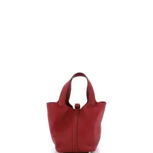 Hermès Picotin Lock Bag Clemence Pm - Red