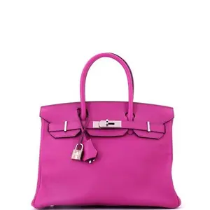 Hermès Birkin Handbag Epsom With Palladium Hardware 30 - Pink