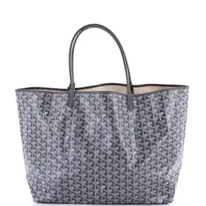 Goyard Saint Louis Gm Coated Canvas Tote - Gray