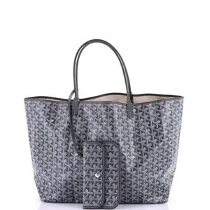 Goyard Saint Louis Gm Coated Canvas Tote - Gray