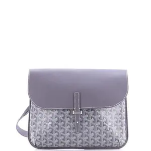 Goyard Coursier Messenger Bag Coated Canvas And Leather - Grey