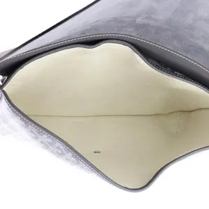 Goyard Coursier Messenger Bag Coated Canvas And Leather - Grey