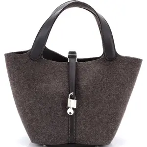 Hermès Picotin Lock Bag Felt With Leather Mm - Ebene