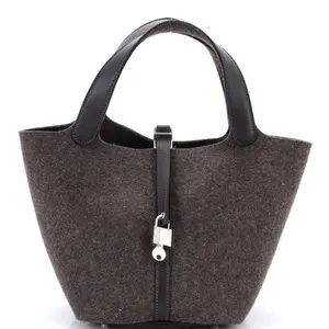 Hermès Picotin Lock Bag Felt With Leather Mm - Ebene