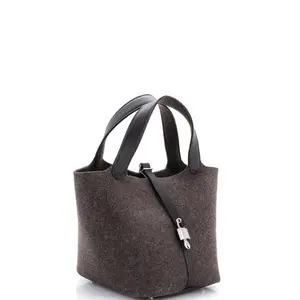 Hermès Picotin Lock Bag Felt With Leather Mm - Ebene
