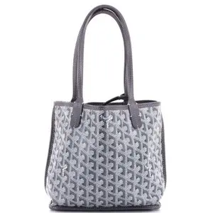Goyard Anjou Reversible Tote Coated Canvas Mini - Grey