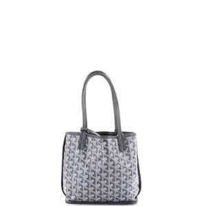 Goyard Anjou Reversible Tote Coated Canvas Mini - Grey