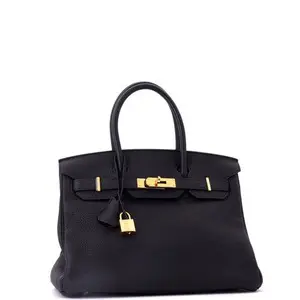 Hermès Birkin Handbag Togo With Gold Hardware 30 - Black