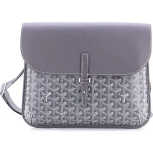 Goyard Coursier Messenger Bag Coated Canvas And Leather - Gray