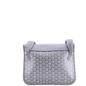 Goyard Coursier Messenger Bag Coated Canvas And Leather - Grey