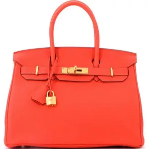 Hermès Birkin Handbag Orange Togo With Gold Hardware 30 - Capucine
