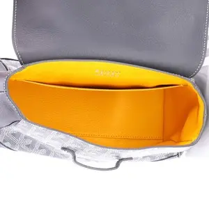 Goyard Saigon Top Handle Bag Coated Canvas With Leather Mini - Grey