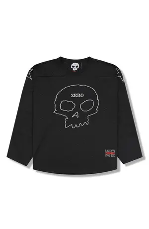PLEASURES X Zero Skateboards Jamie Mesh Hockey Jersey