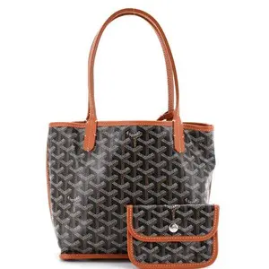 Goyard Anjou Reversible Mini Tote Coated Canvas - Brown