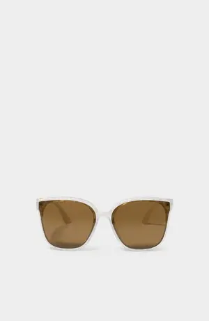 KATIE LOXTON Savannah Sunglasses - White Marble