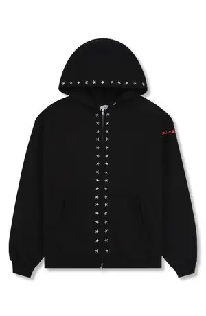 PLEASURES X Zero Skateboards Dane Studded Hoodie