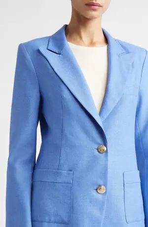 St. John Wool And Silk Basket Weave Jacket
