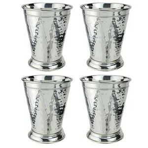 PRINCE OF SCOTS Hammered Julep Cupset Of 4 - Silver