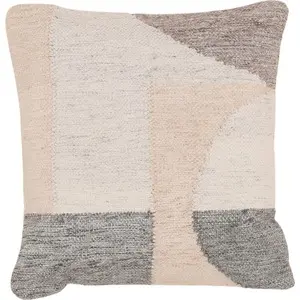 DOVETAIL FURNITURE Aris Handwoven Pet Outdoor Throw Pillow - Grey Multi