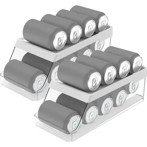 OU Rolling Bpa Free Can Dispenser Organizer 2 Piece Set - Clear