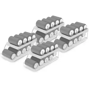 OU Rolling Bpa Free Can Dispenser Organizer 4 Piece Set - Clear