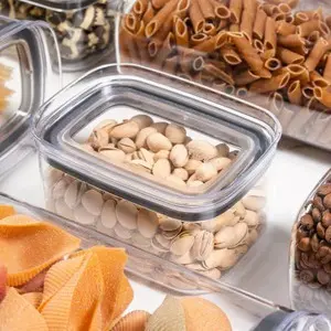 OU Airtight Stackable Food Storage Container Set With Leak Proof Lid