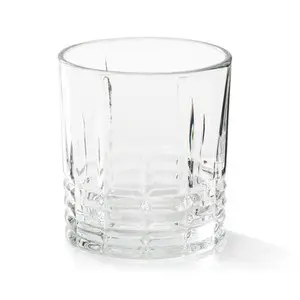 MARTHA STEWART EVERYDAY Calista 4 Piece 11.5 Ounce Double Old Fashioned Glassware Set
