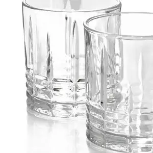MARTHA STEWART EVERYDAY Calista 4 Piece 11.5 Ounce Double Old Fashioned Glassware Set