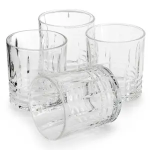 MARTHA STEWART EVERYDAY Calista 4 Piece 11.5 Ounce Double Old Fashioned Glassware Set