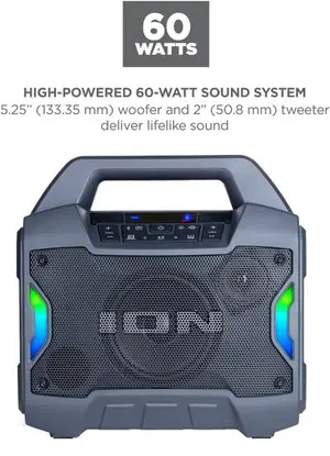 ION AUDIO Game Day Primetime Portable Bluetooth Speaker