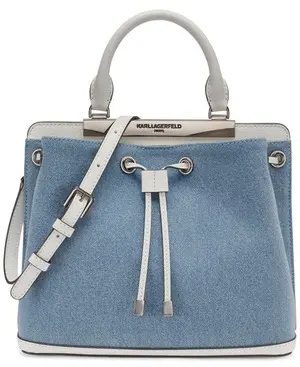 Karl Lagerfeld Paris Evelina Bucket Bag - Light Denim