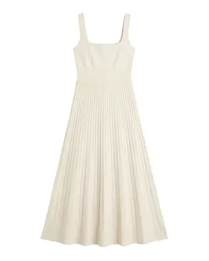 LOVE ALL TENNIS Eden Sheer Knit Midi Dress - Ivory
