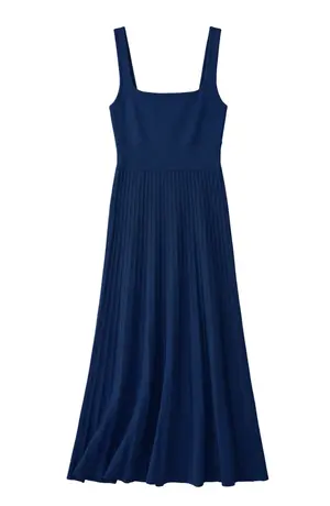 LOVE ALL TENNIS Eden Sheer Knit Midi Dress - Navy
