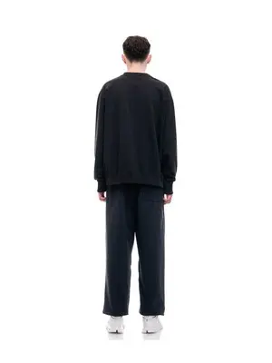 VOWELS Icon Spell Out Crewneck - Black