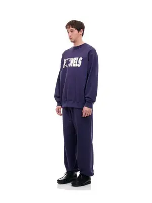 VOWELS Icon Spell Out Crewneck - Navy