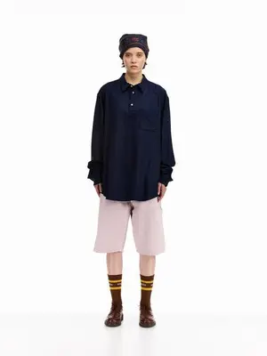 VOWELS Pullover Shirt - Navy