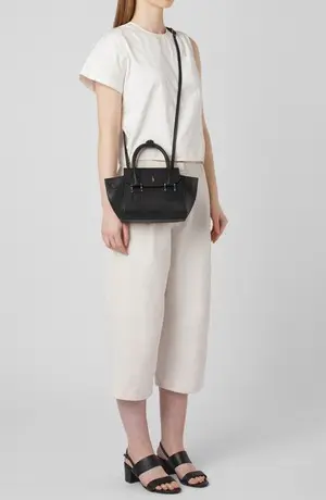 BEHNO Mini Coco Leather Satchel - Black