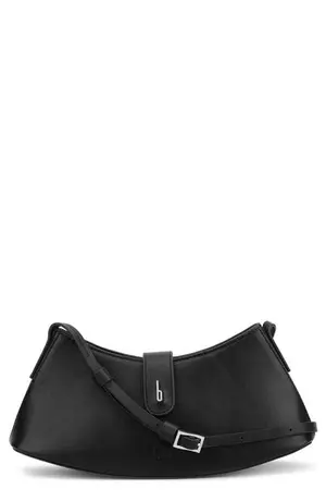 BEHNO Mini Ruth Leather Crossbody Bag - Black